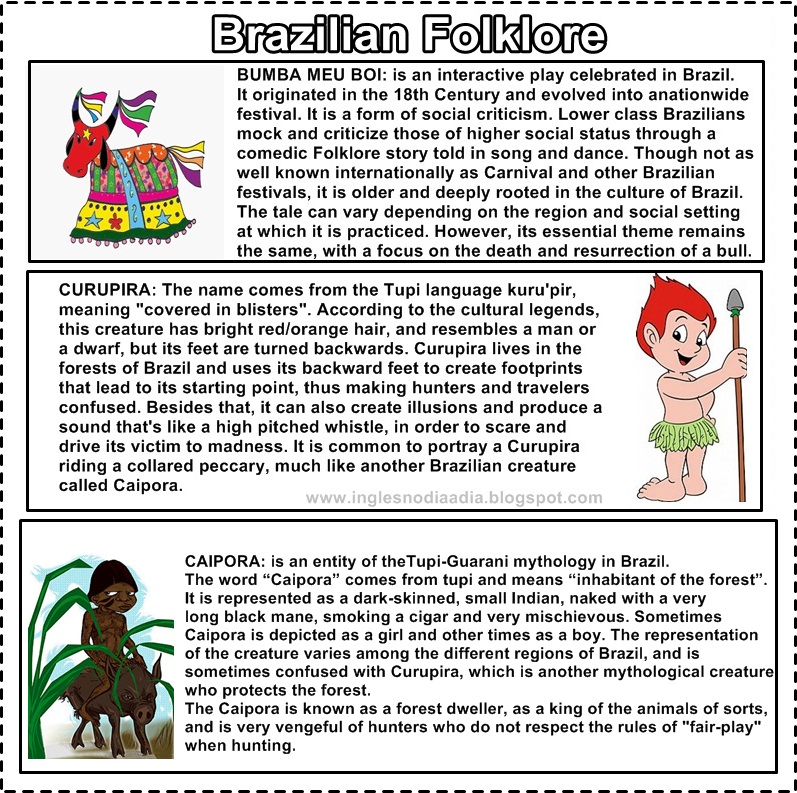 Inglês no dia a dia: Folclore Brasileiro - Brazilian Folklore ...