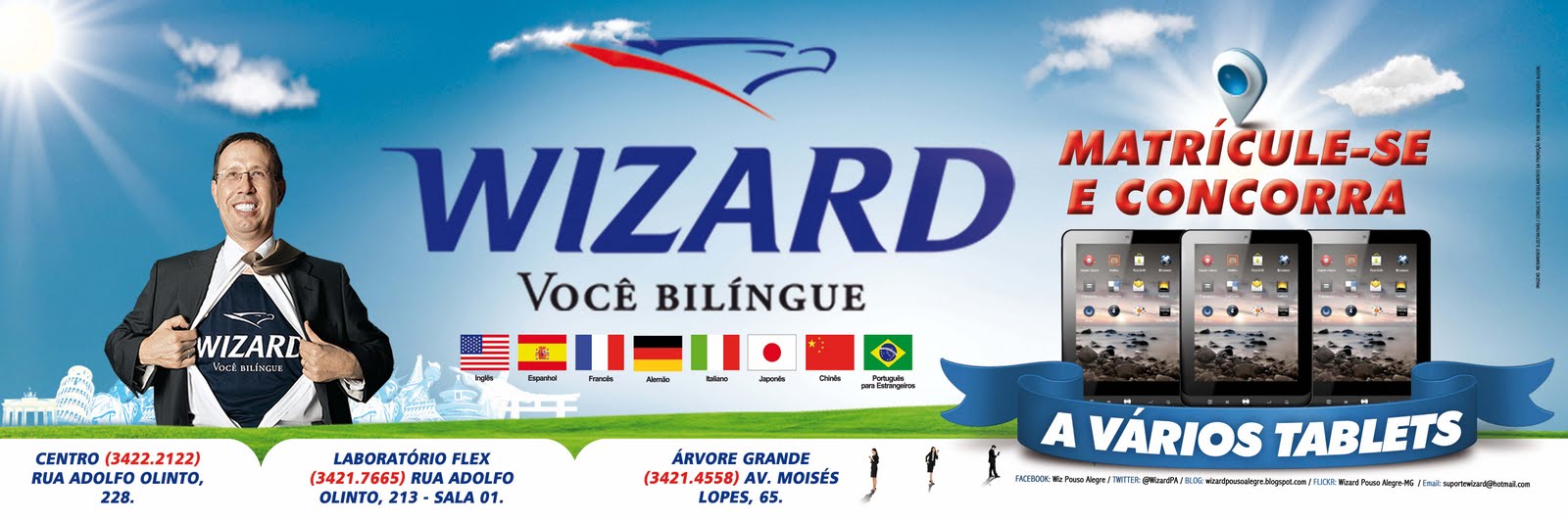 Wizard Pouso Alegre: Saiu o 1º Ganhador da Promoção - Wizard dá Tablets ...