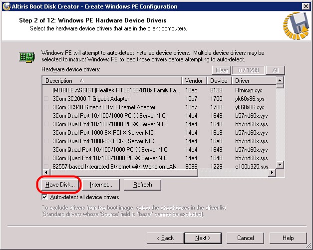 Chandler: Symantec Altiris client Boot image problem
