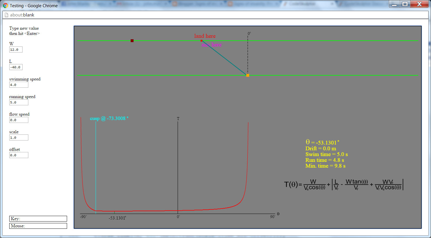 Signs of insanity: river math problem