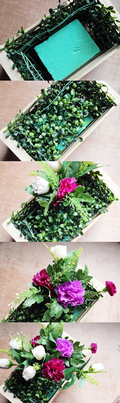 DIY | Bunga Hiasan di dalam Kotak - Nora.Liza
