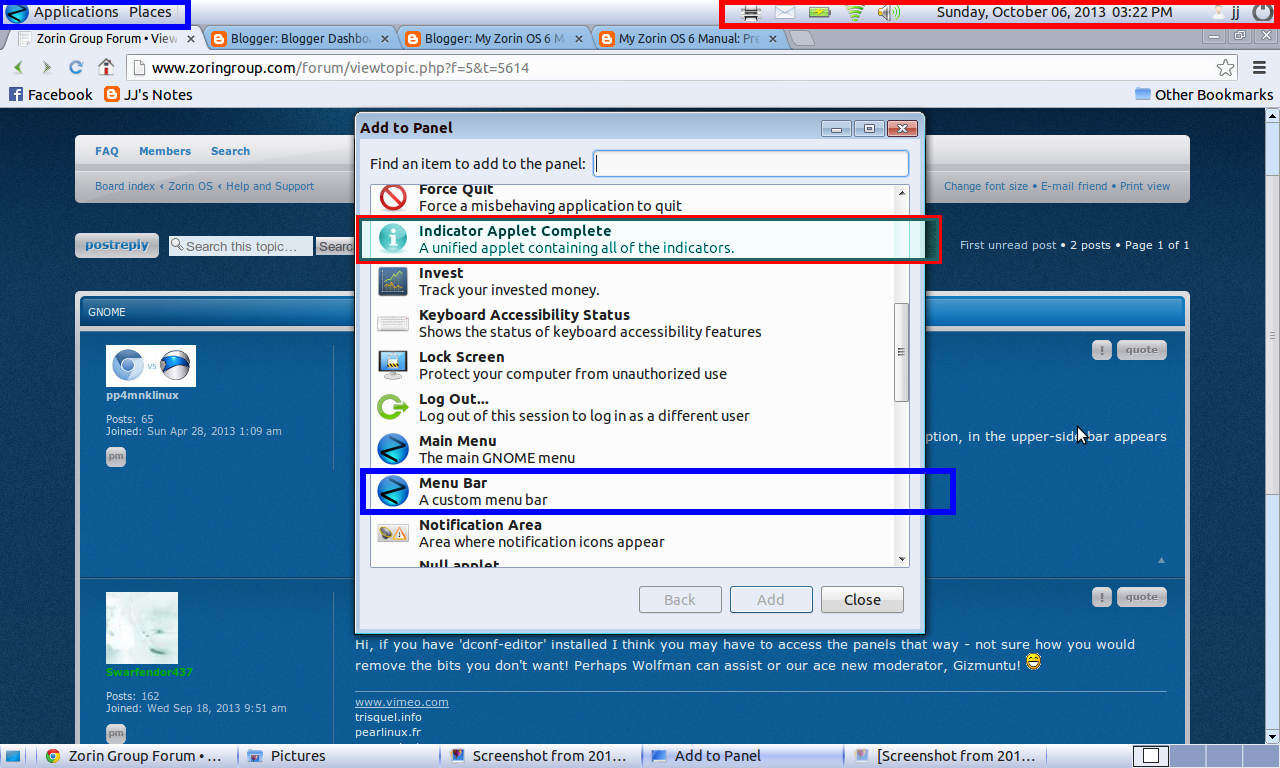 My Zorin OS 6 Manual: How To Customize Gnome 2 Desktop Menu Bar