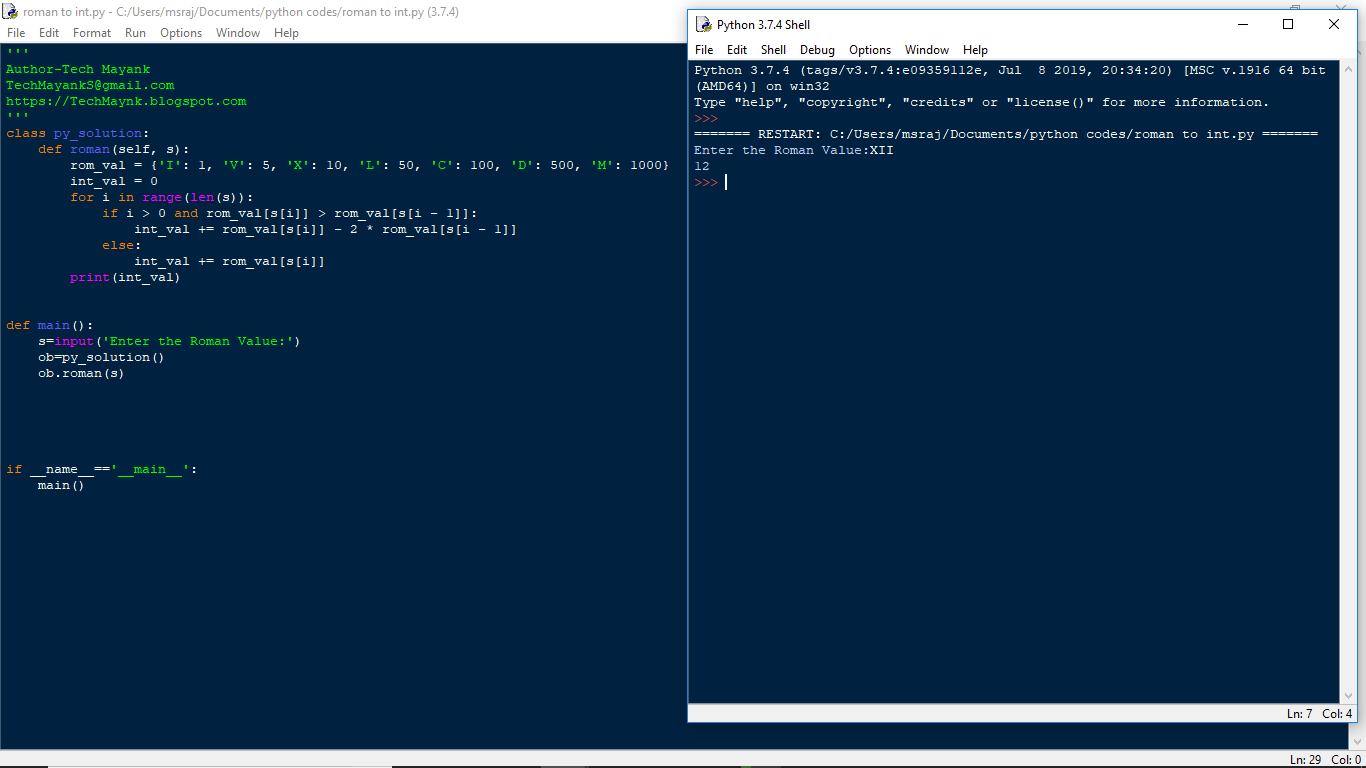 Convert Roman Number to Integer using Python. Convert Roman Number to Integer using Python.