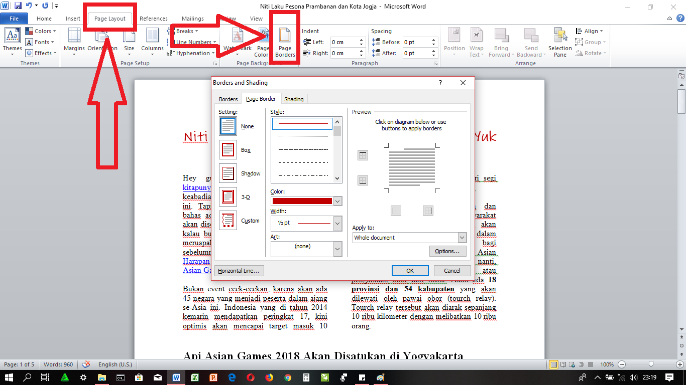 Cara Membuat Garis Tepi Pada Microsoft Word 2016 Tutorial Lengkap Cara Membuat Garis Tepi Pada Microsoft Word 2016 Tutorial Lengkap
