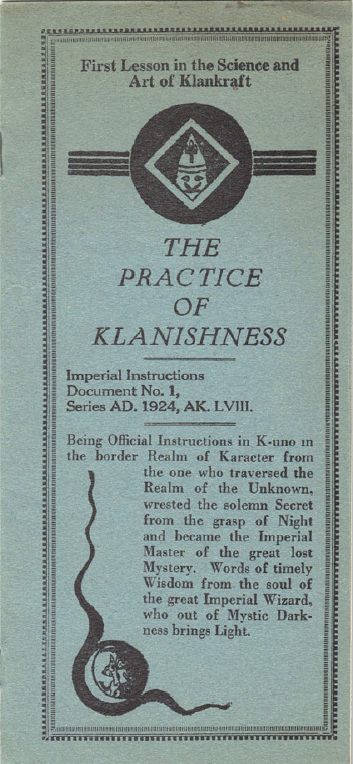 BOOKTRYST: Dark Knights in White Satin Hoods: A Ku Klux Klan Library