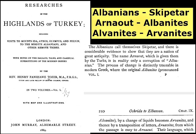 ΕΛΛΗΝΕΣ-ΑΛΒΑΝΟΙ: ALBANIA - Albanoi - Arbanon - Αλβανήτες - Αρβανήτες