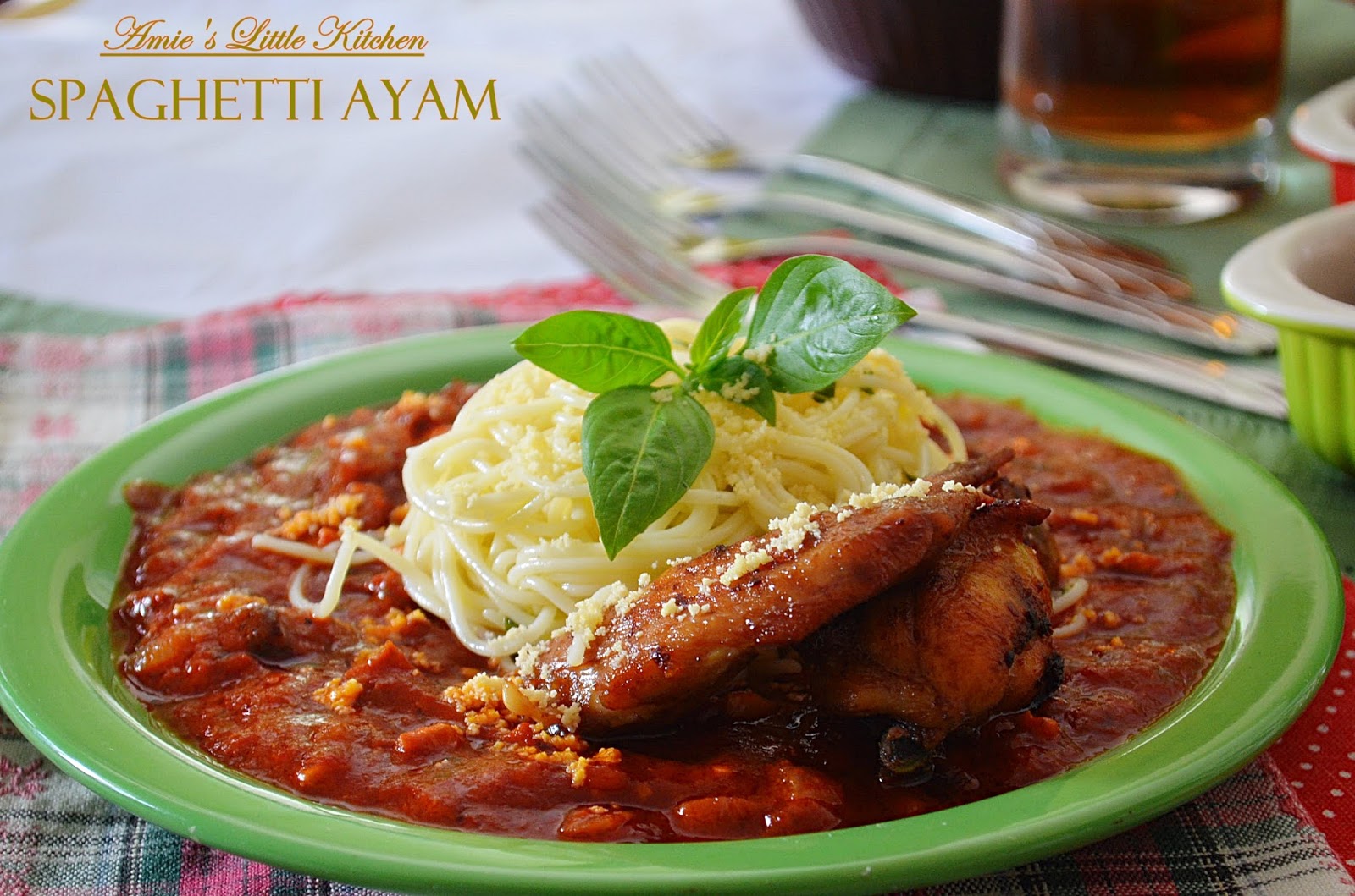 Spaghetti Ayam - Amie's Little Kitchen