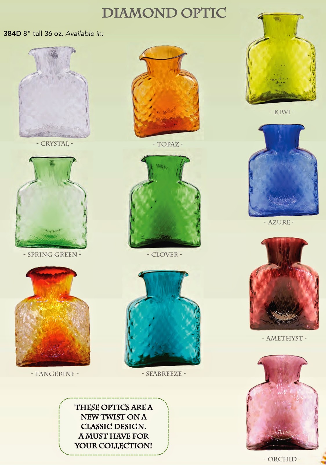Heart of Glass - Blenko Glass: Blenko Water Bottles