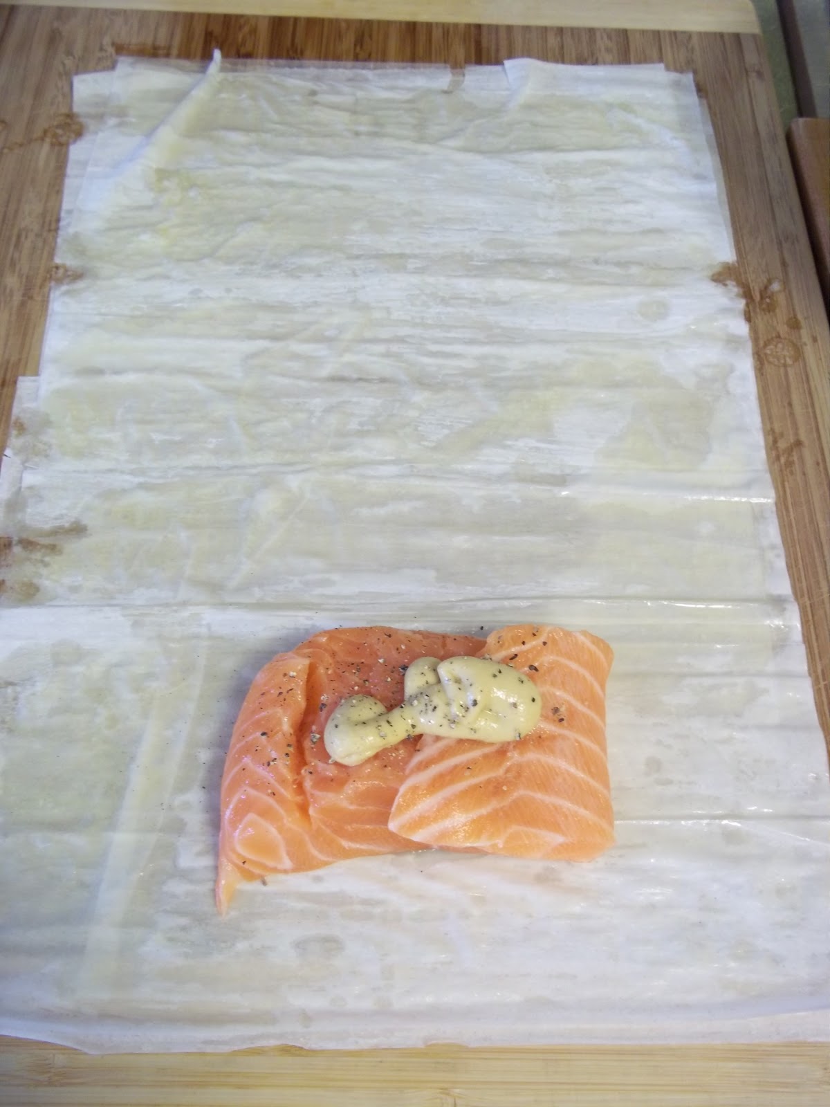 Dinner Done Yesterday: Phyllo Wrapped Salmon