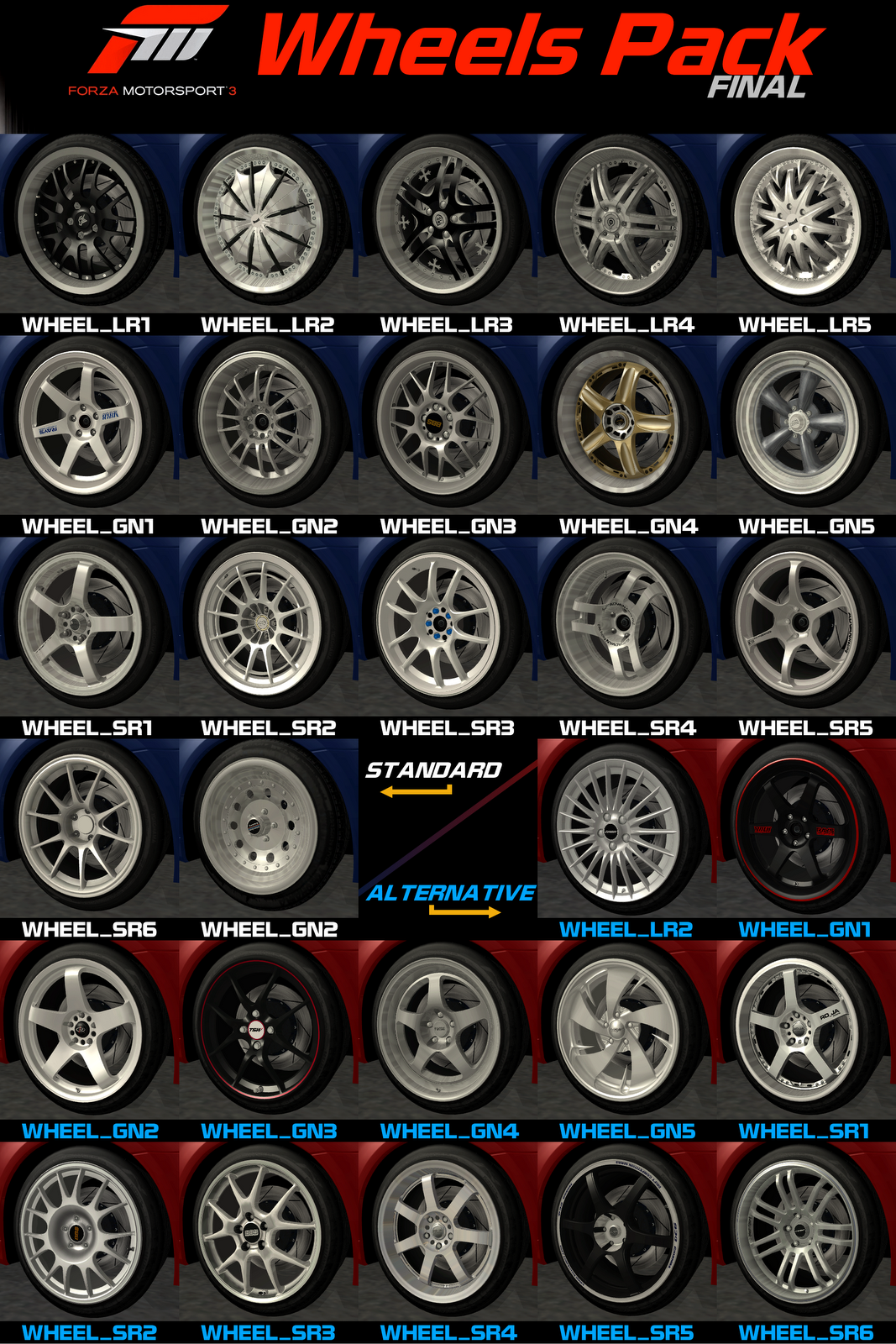 [ADR] FM3 Wheel Pack V2 (Melhor Pack De Rodas) - [ADR] Arty Drift ...