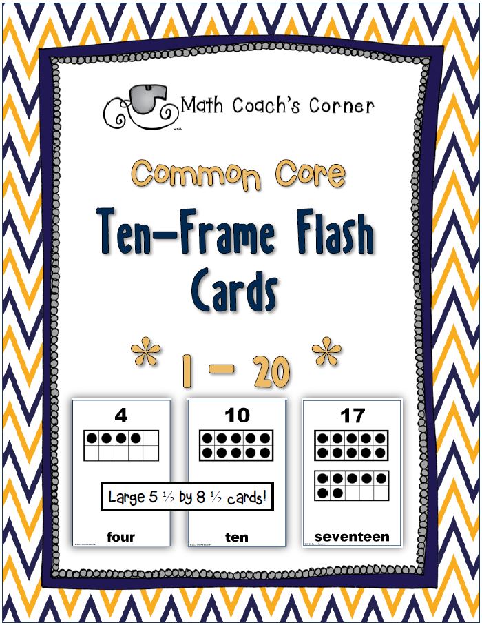Ten Frame Flash Cards
