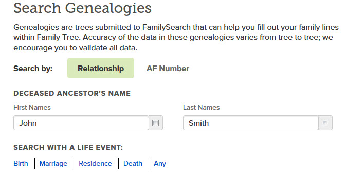 Budding Genealogists: Website: FamilySearch.org - Part 3