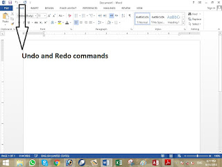 Using the Undo and Redo Commands in MS Word - computer free courses