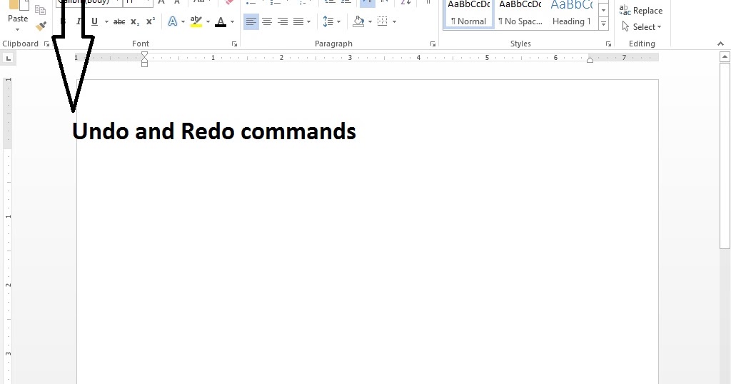 Using the Undo and Redo Commands in MS Word - computer free courses