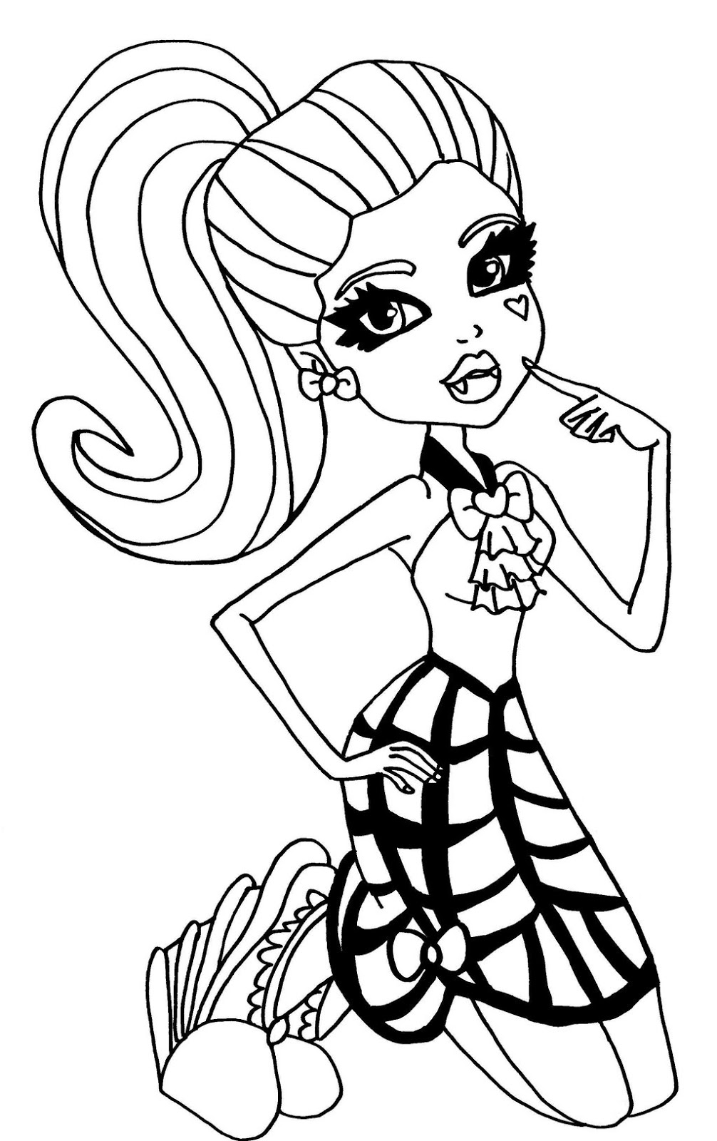 Monster High dibujos para imprimir y colorear: Draculaura