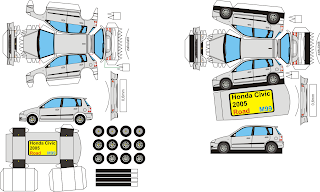 SP. Papel Modelismo: PaperCraft - Honda Civic