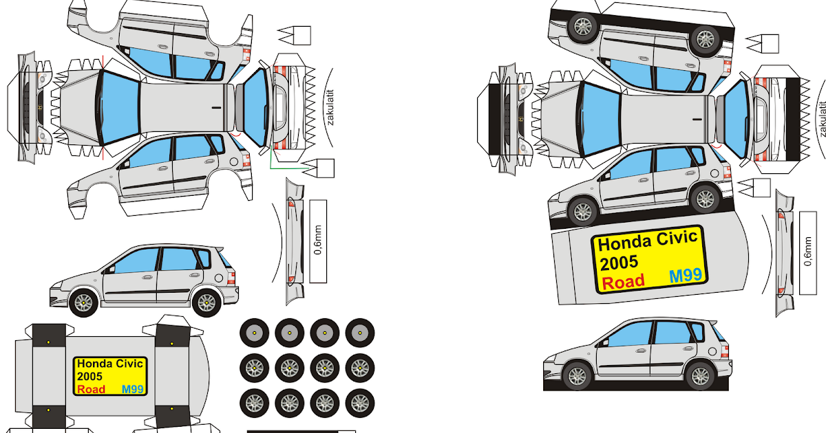 SP. Papel Modelismo: PaperCraft - Honda Civic