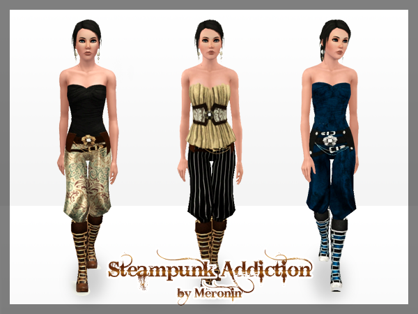 My Sims 3 Blog: High Blood Miniset and Steampunk Addiction Set by Meronin