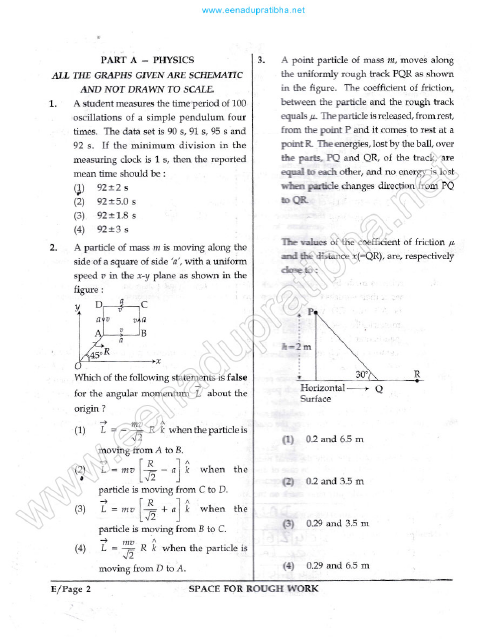 JEE Main 2016 Question Paper PDF (Paper I) - University Question Papers