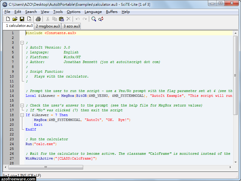 AutoIt 3.3.16.1 免安裝版 - 電腦操作自動化軟體 類似按鍵精靈 - 阿榮福利味 - 免費軟體下載