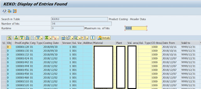 SAP FICO Corner: SAP Product Costing, Cost Estimates Tables