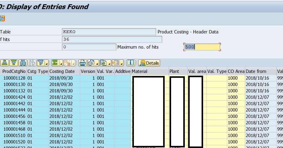 SAP FICO Corner: SAP Product Costing, Cost Estimates Tables