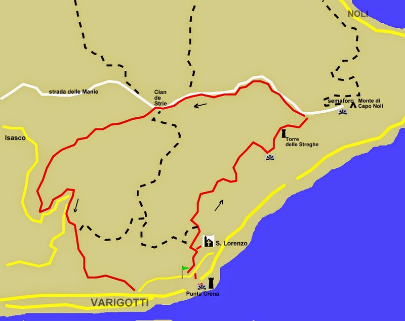 MUNTAeCHINNA TREKKING: Monte di Capo Noli da Varigotti (Anello di ...