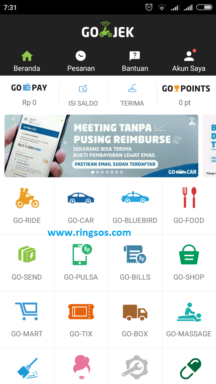 Cara Pesan Gojek Pertama Kali - Daftar Aplikasi Gojek | Nanapedia