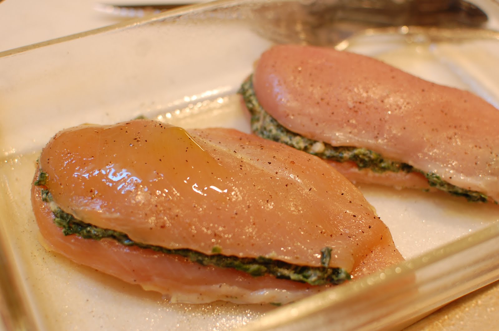 Reckless Abandon: Spinach Stuffed Chicken with Blistered Tomatoes