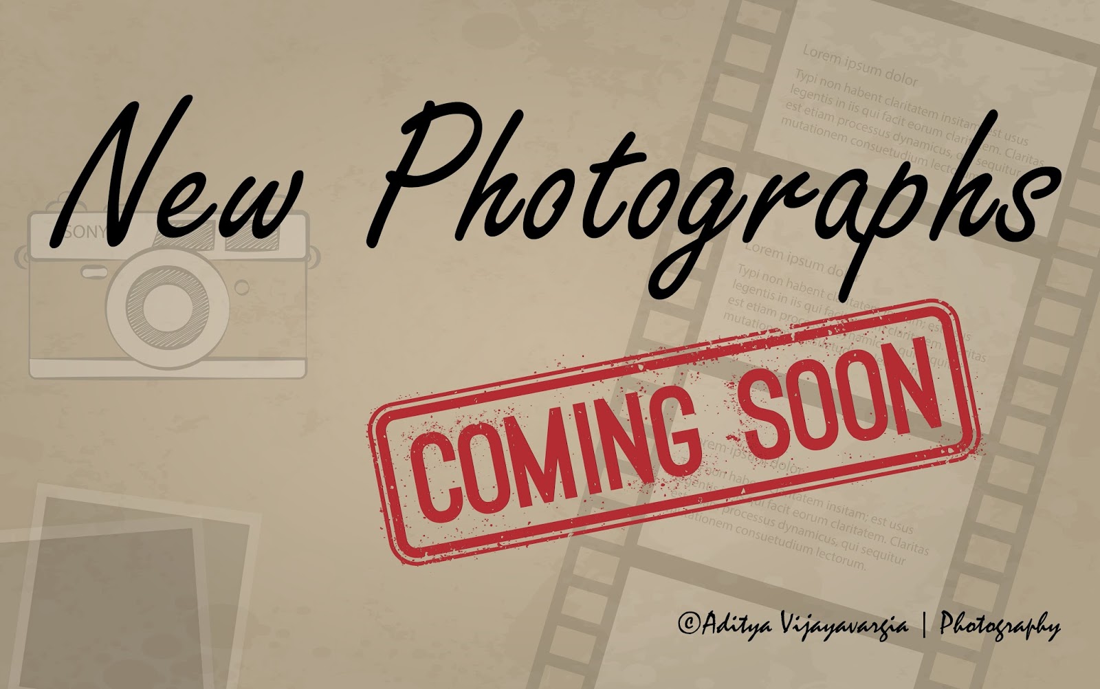 AdityaVijayavargia Photography: New Photographs Coming Soon