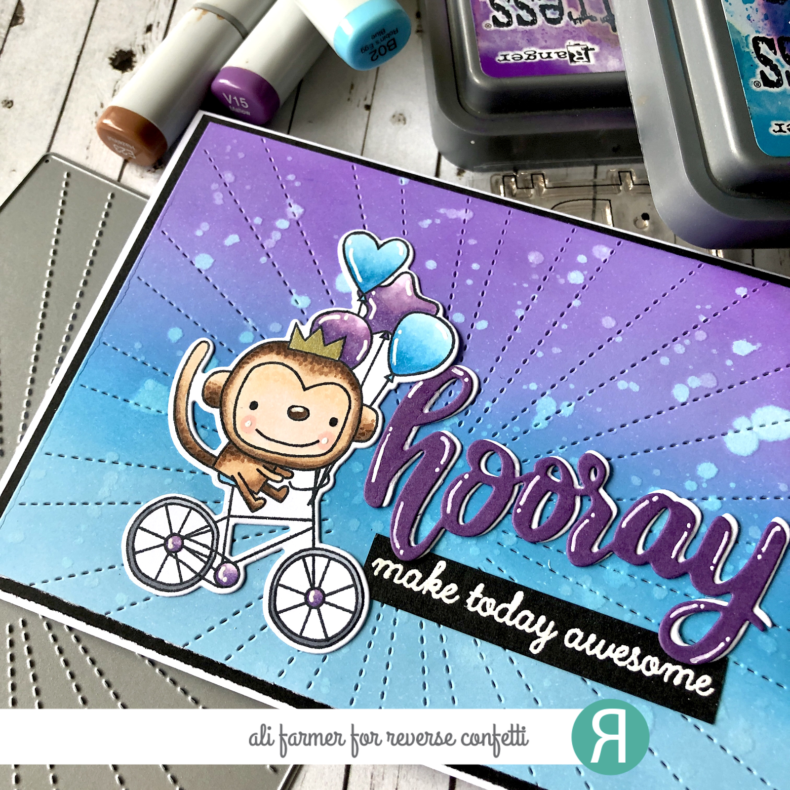 Monkey Makes Today Awesome | alilovescardmaking