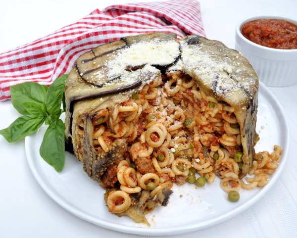 Eggplant and Pasta Timballo - Ciao Chow Linda