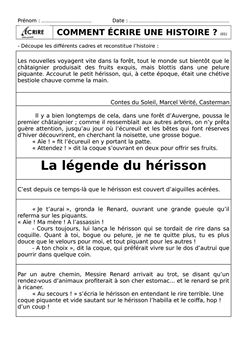 commment ecrire une histoire - موارد المعلم