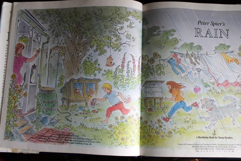 Books and Umbrellas: Rain by Peter Spier