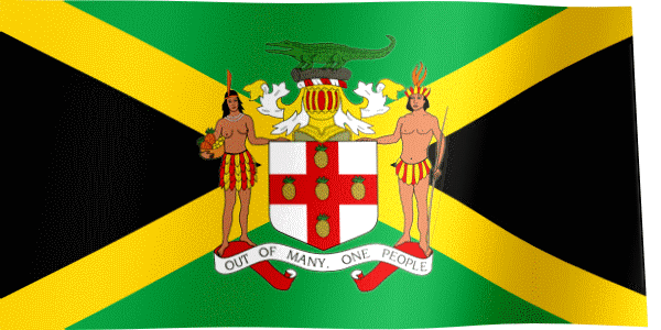 Jamaican Flag Waving