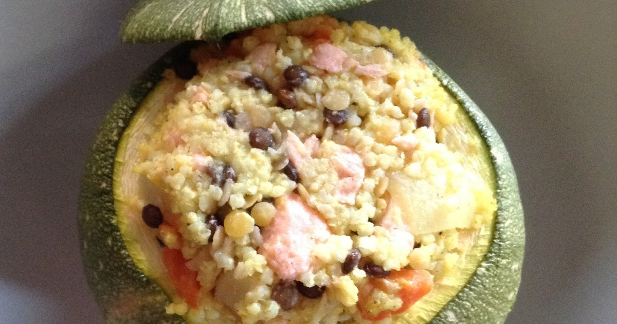 l'Atelier du Moustique - Kalayamsha: courgettes farcies millet et poisson