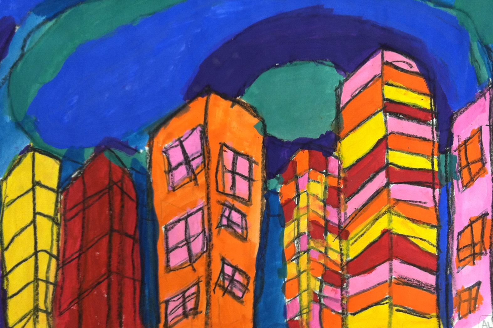 ART with Mrs. A: Second Grade Cityscapes