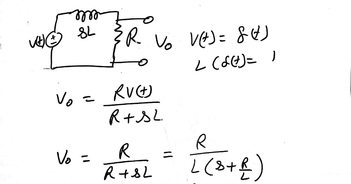 Impulse Response of RL Low Pass Filter KUK 2017 ECE Signal & System Paper