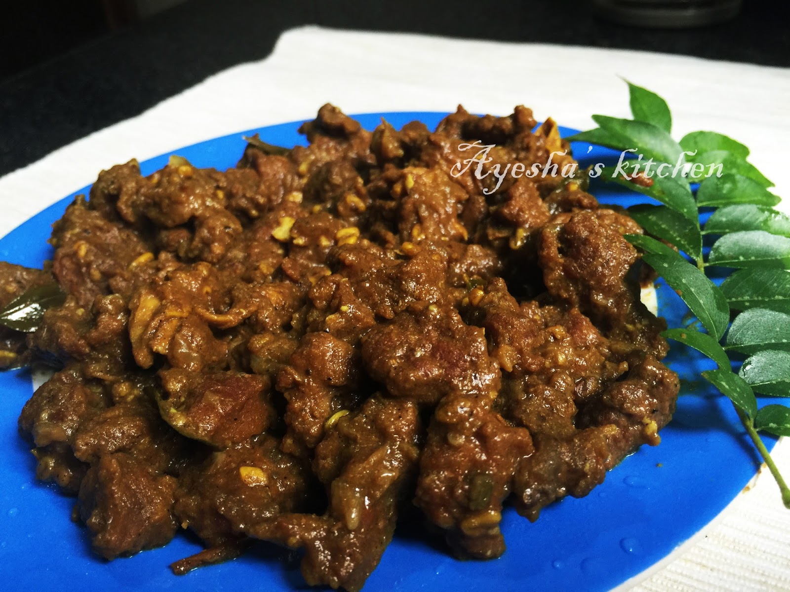 Beef Roast - Beef Uluva varatt - Kerala style