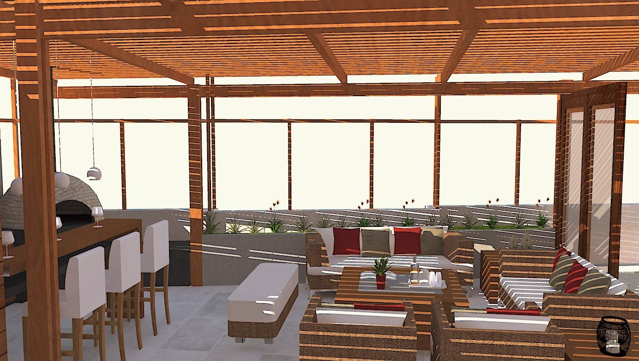 Diseño de Terraza con Moderna Parrilla en Huancayo.