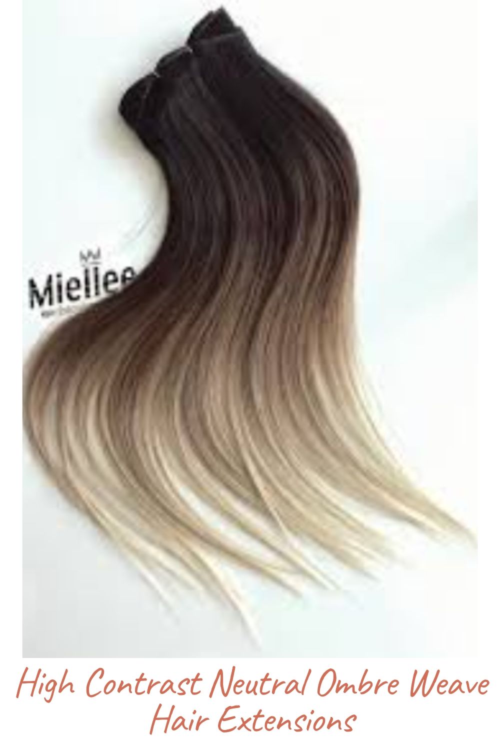High Contrast Neutral Ombre Weave Hair Extensions | Silky Straight ...