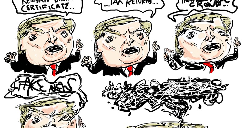 Frozen Grin: Trumpling freedom of speech