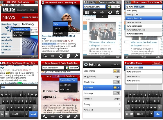 Opera Mini: Caracteristicas