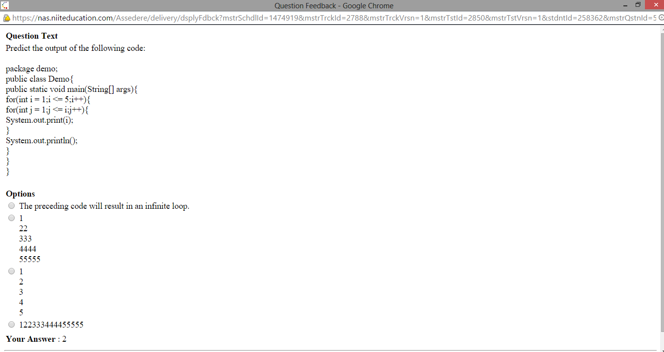 NIIT Core Java Solution