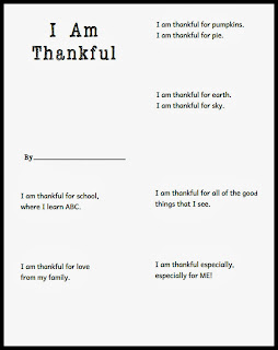 Kindergarten: Holding Hands and Sticking Together: I Am Thankful Activities