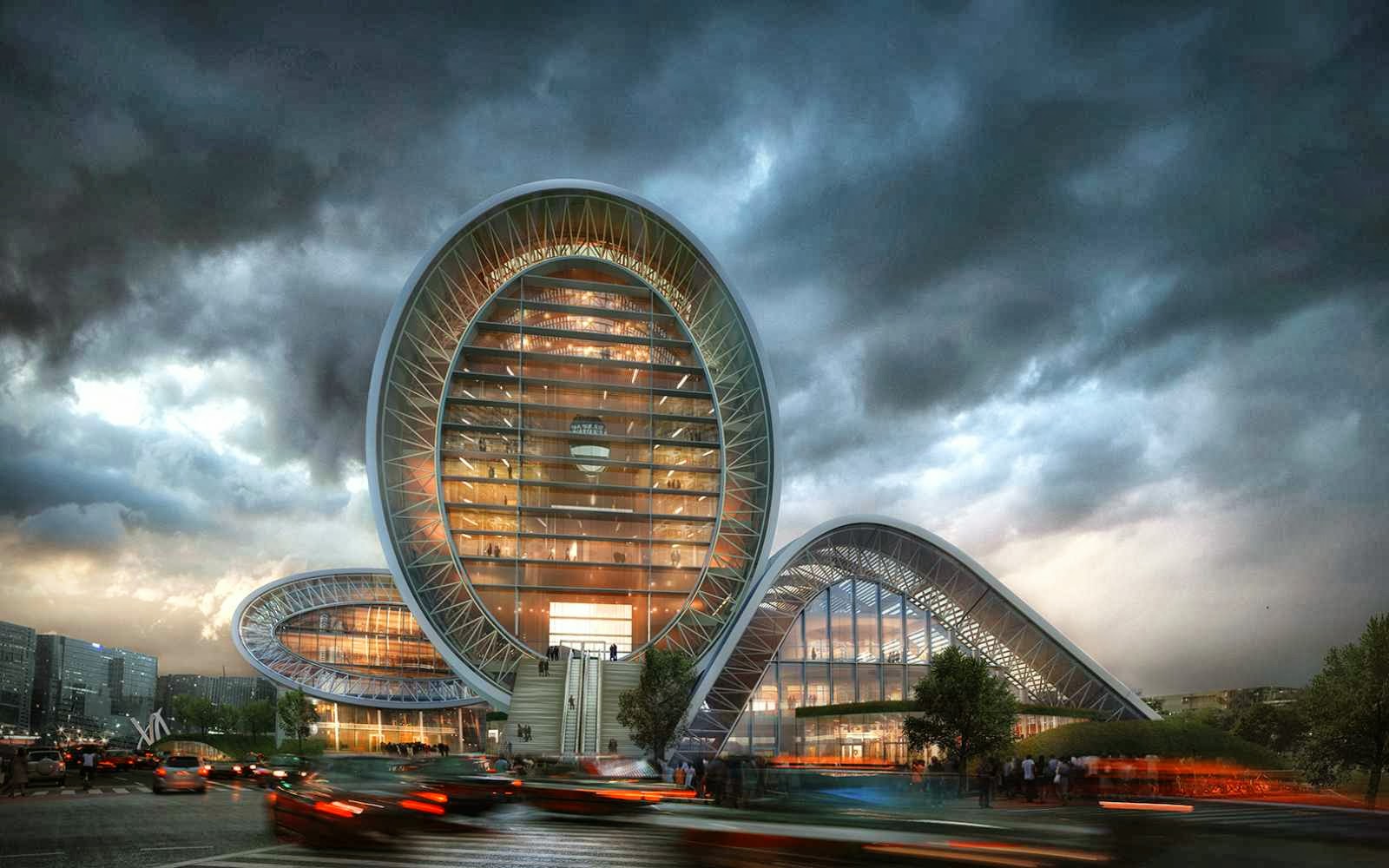 architecture now and The Future: LUMINOUS MOON-GATE BY FORM4 ARCHITECTURE