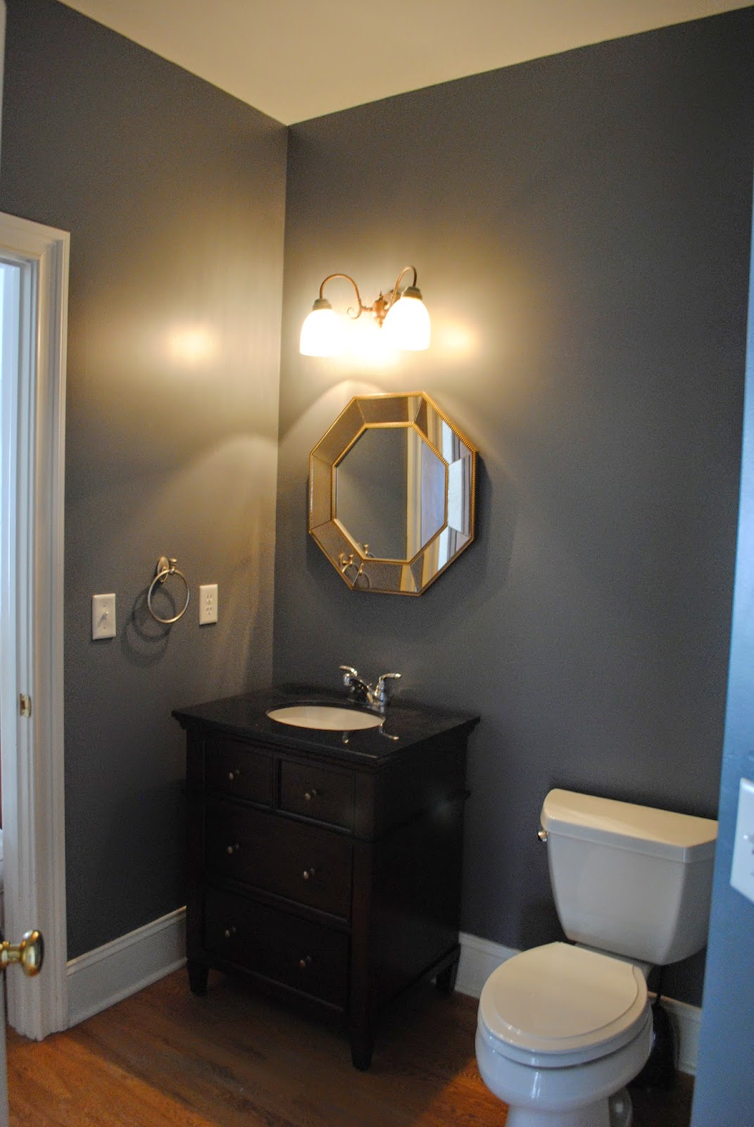 House by Holly: A Bold & Dramatic Powder Room | A Stencil Project