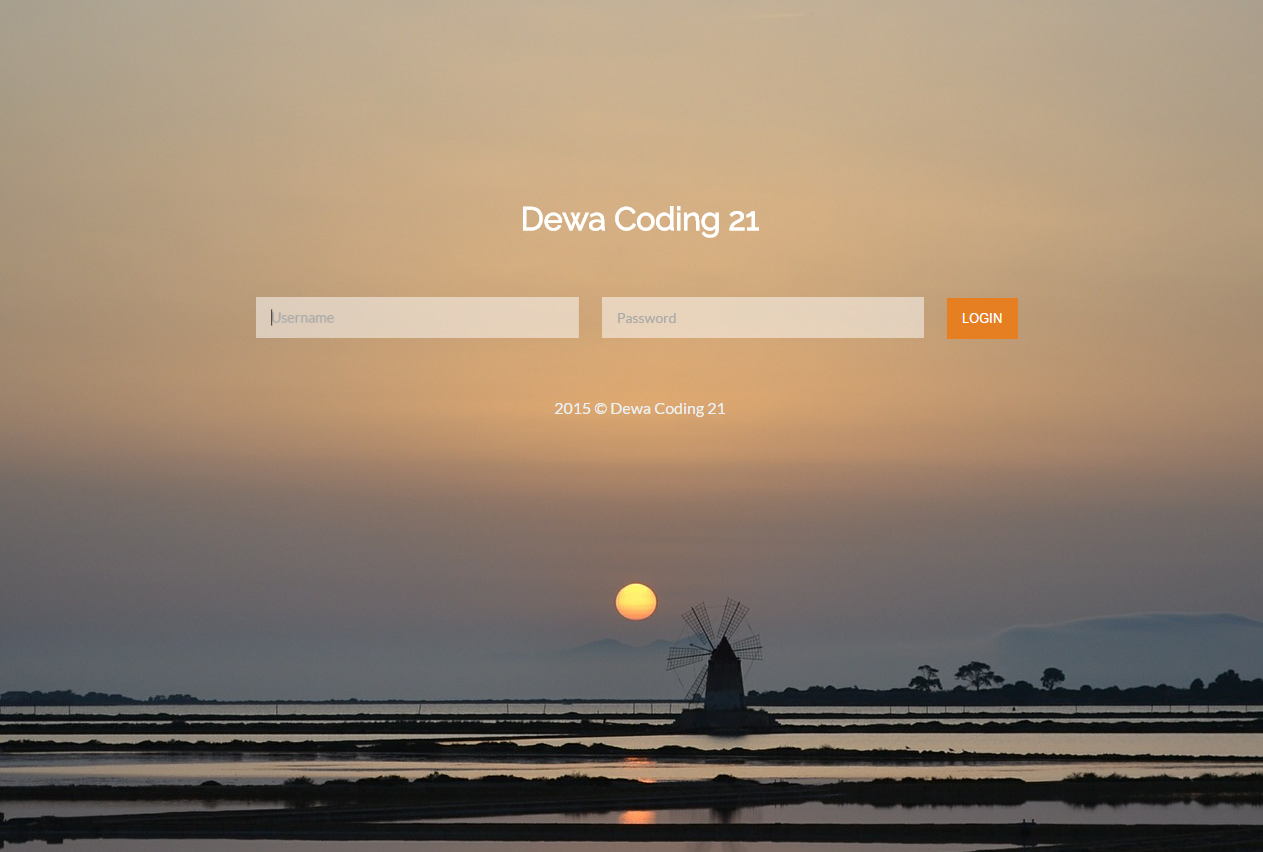 HTML Login Form - Dewa Coding 21