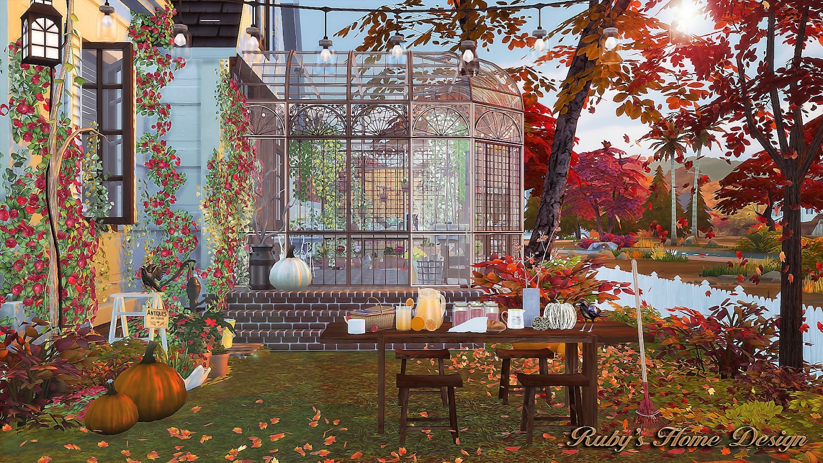 Sims4 Autumn Cottage 秋天的小屋 [Ruby Red Sims]