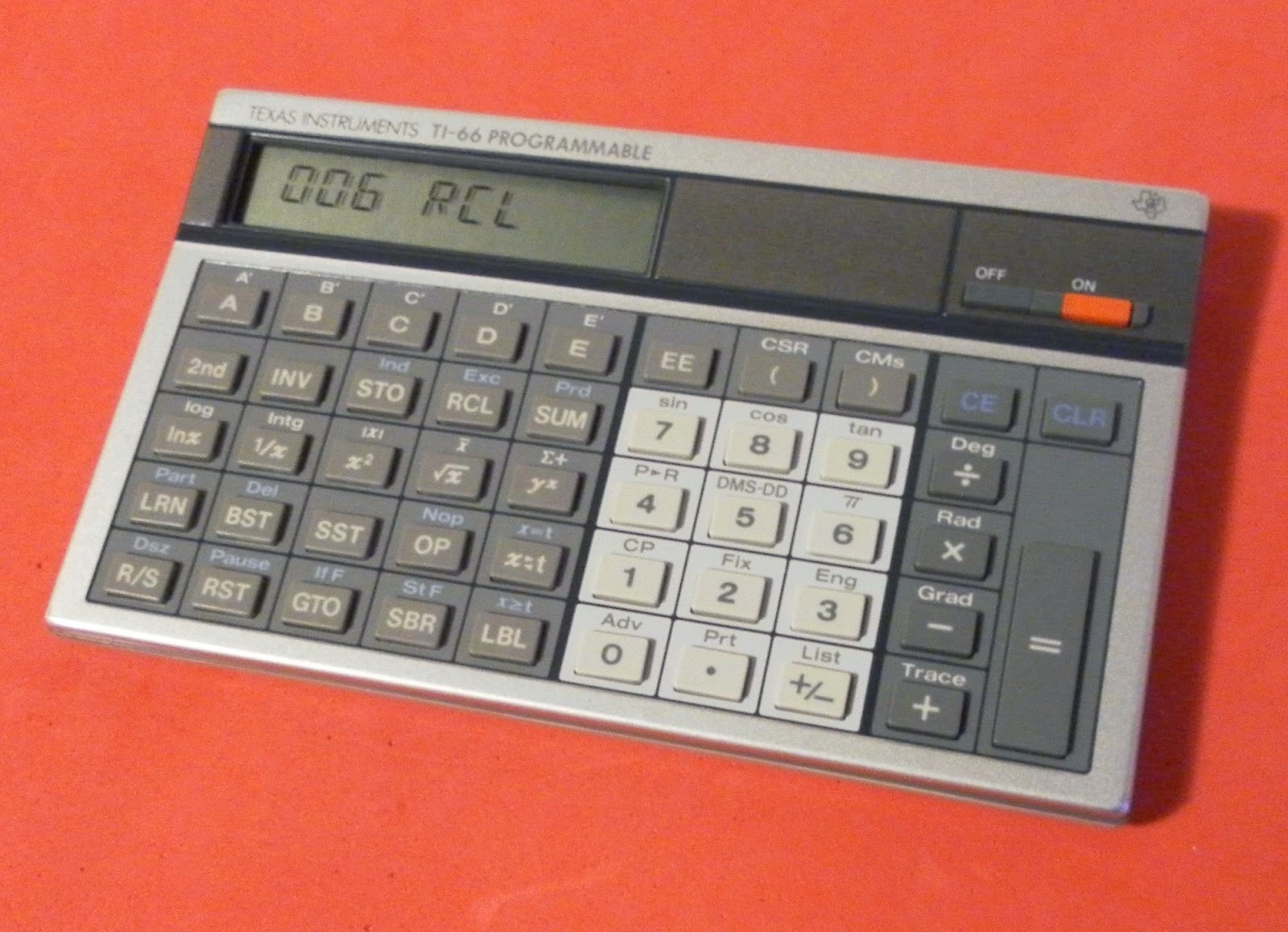 Texas TI-66 Programmable: Toshiba skills to rescue Texas...